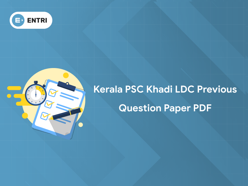 Kerala PSC Khadi LDC Previous Question Paper PDF - Mains