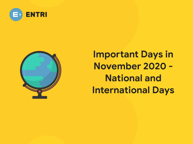 Important Days in November 2020 - National and International Days ...