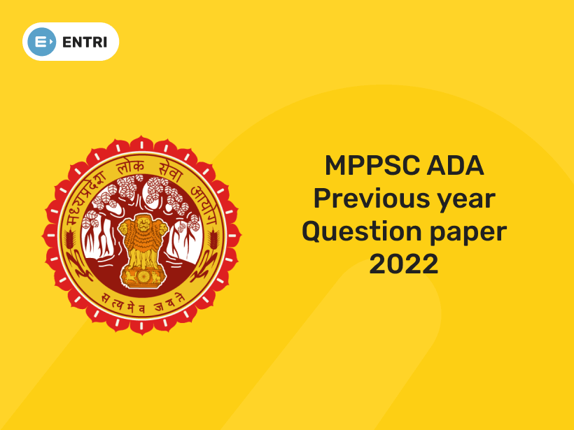 MPPSC ADA Previous year Question paper 2022 - Entri Blog