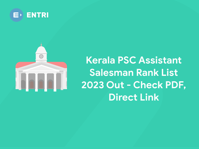 Kerala PSC Assistant Salesman Result 2023