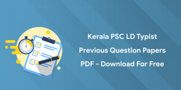KPSC LD Typist Previous Question Papers - Download Free PDF