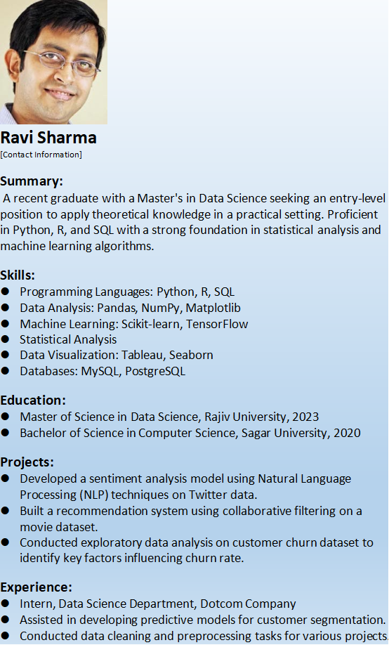 Data Scientist Resume Examples ( Experts Guide)