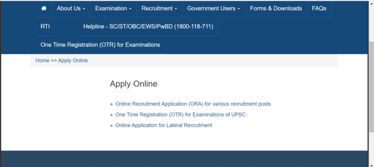 UPSC Application Process 2025 - Form, Registration, Fee
