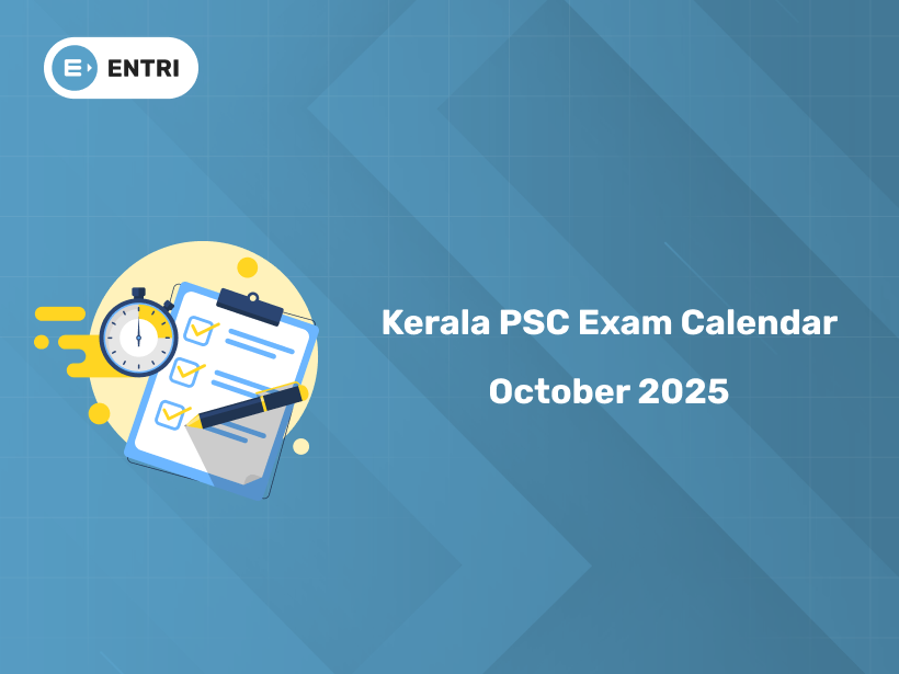 Kerala PSC Exam Calendar October 2025 PDF - Download Link