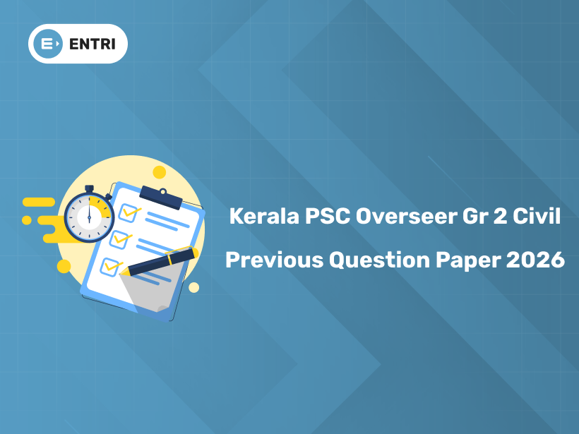 Kerala PSC Overseer Grade 2 Civil Previous Question Paper 2026